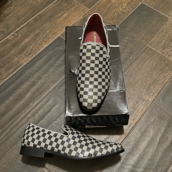 Alberto Fellini | Shoes | Nib Alberto Fellini Checkered Jeweled Loafers ...